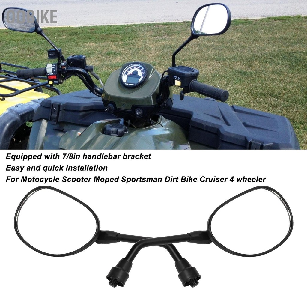 OObike ATV Rear View Mirror 360 Degree Ball Type Side with 7/8in ...