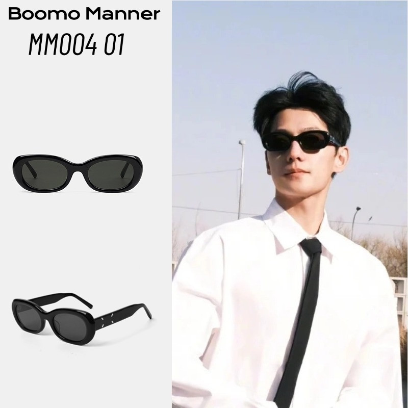 Boomo Manner - MM004 01 แว่นกันแดด Acetate สีดํา ทรง OVAL [3003 ...