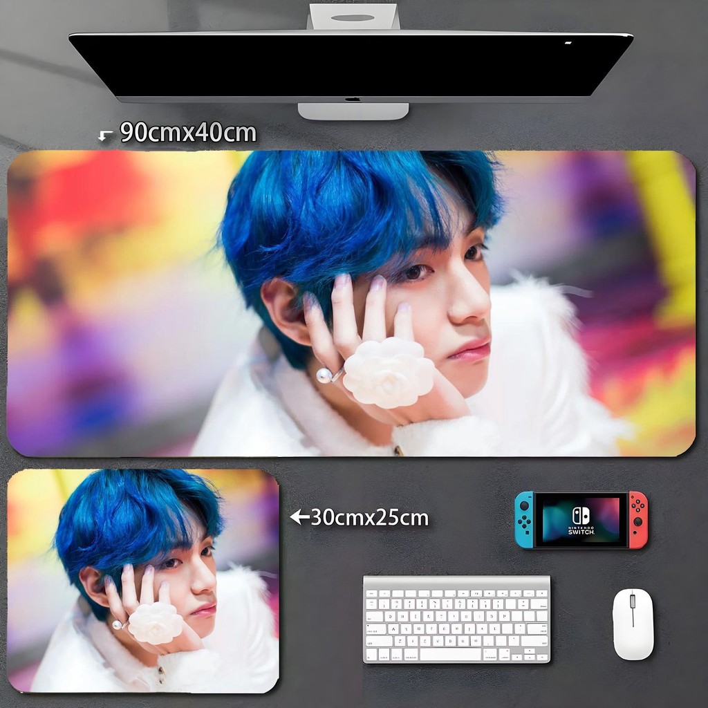 Kim Tae Hyung BTS BTS แผ่นรองเมาส์ Star Merchanted คีย์บอร์ด Pad สามารถ ...
