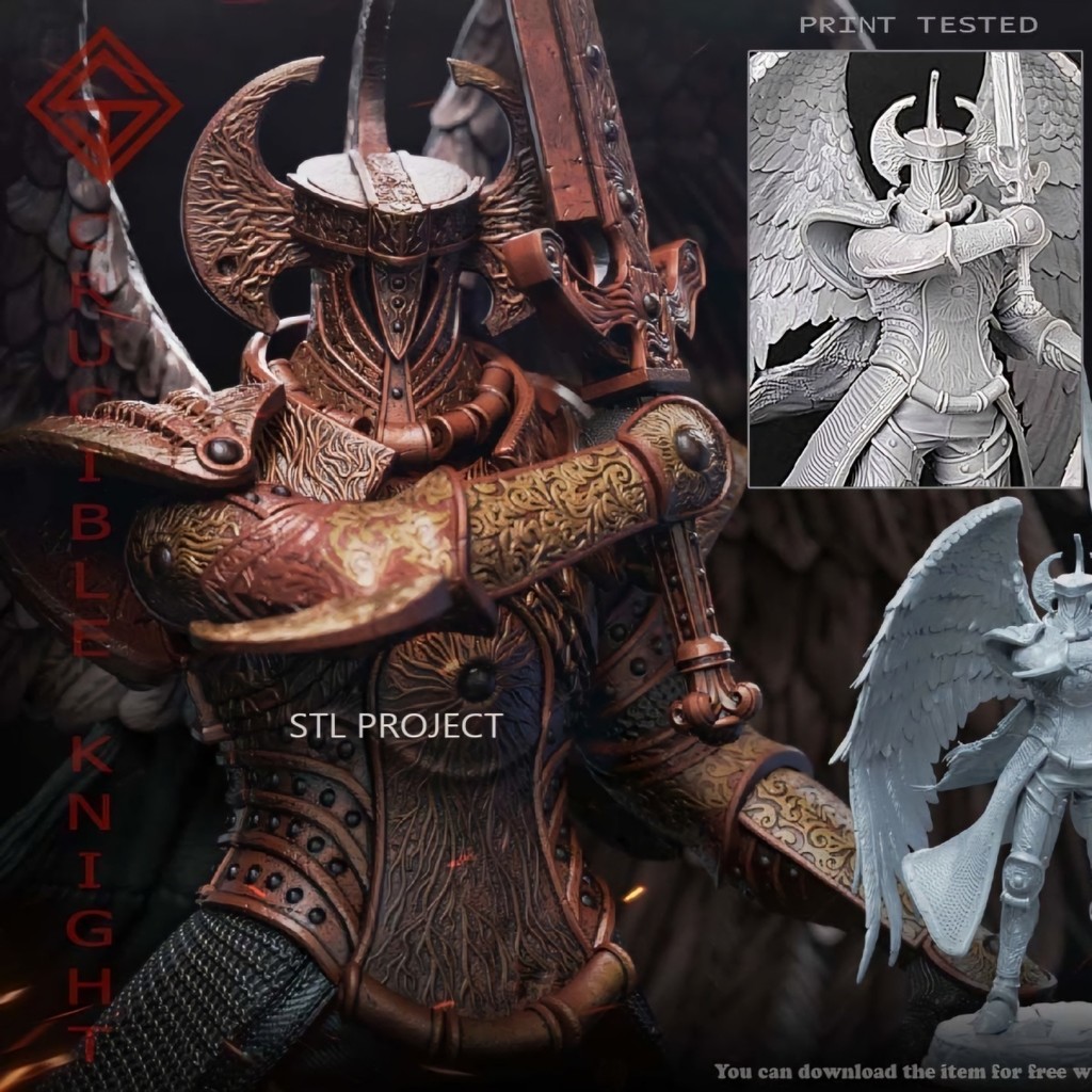 Exclusive-Ultra-Fine Furnace Knight GK White 3D Print Elden Law Ring ...