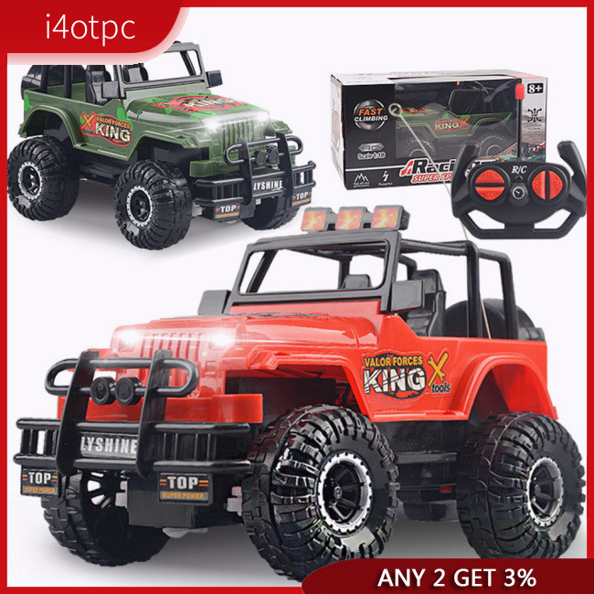 I4otpc 1:18 รีโมทคอนโทรลรถ 4 ช่องรถออฟโรดรีโมทคอนโทรลไฟฟ้ารถรุ่นของเล่นสําหรับของขวัญเด็ก ...
