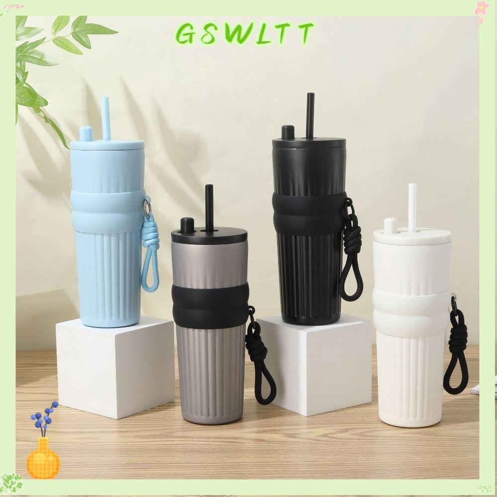 GSWLTT ถ้วยสูญญากาศ,316สแตนเลสโบว์ฉนวนถ้วย,แบบพกพาด้วยเชือกยก710มลขวดน้ําเก็บความร้อนเด็กชายและ ...