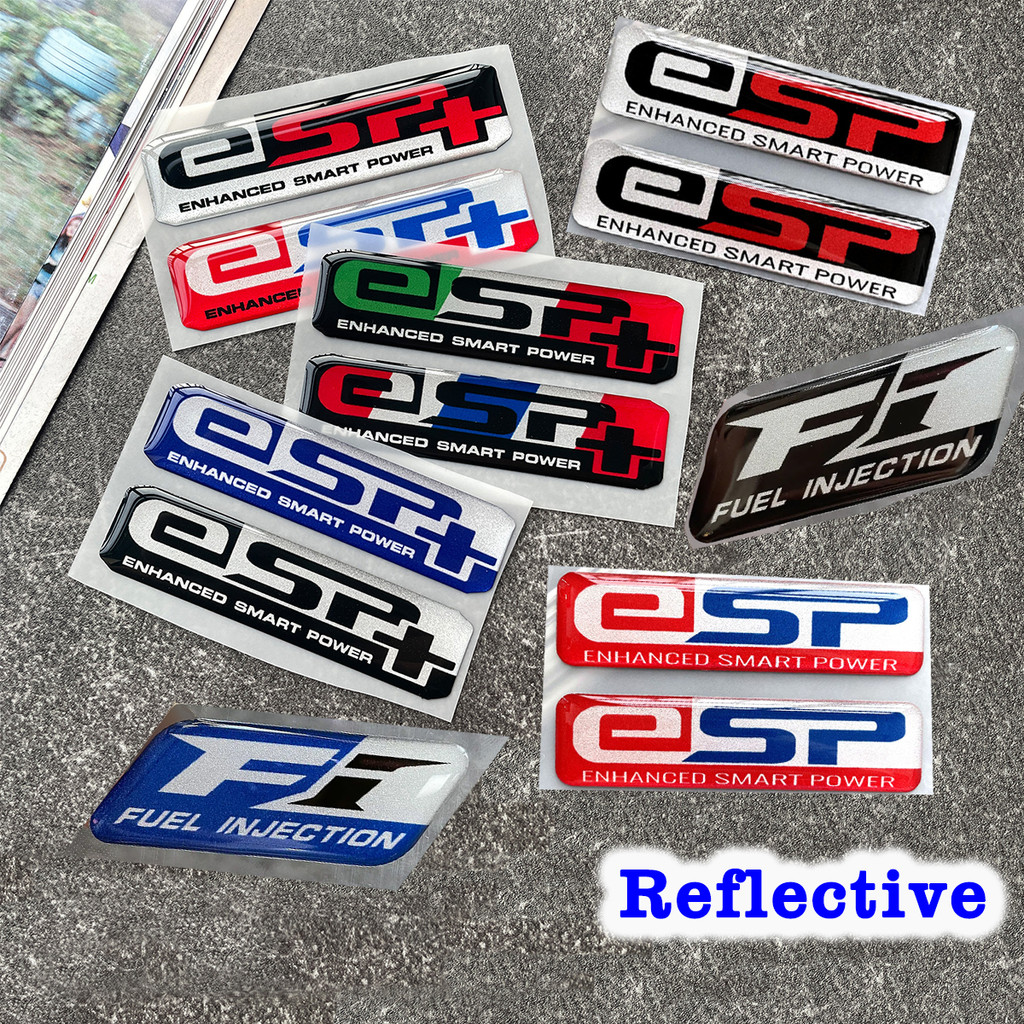 2 ชิ้น/เซ็ต ESP Plus Emblem 3D สติกเกอร์เจลอีพ็อกซี่สะท้อนแสงสําหรับรถ ...