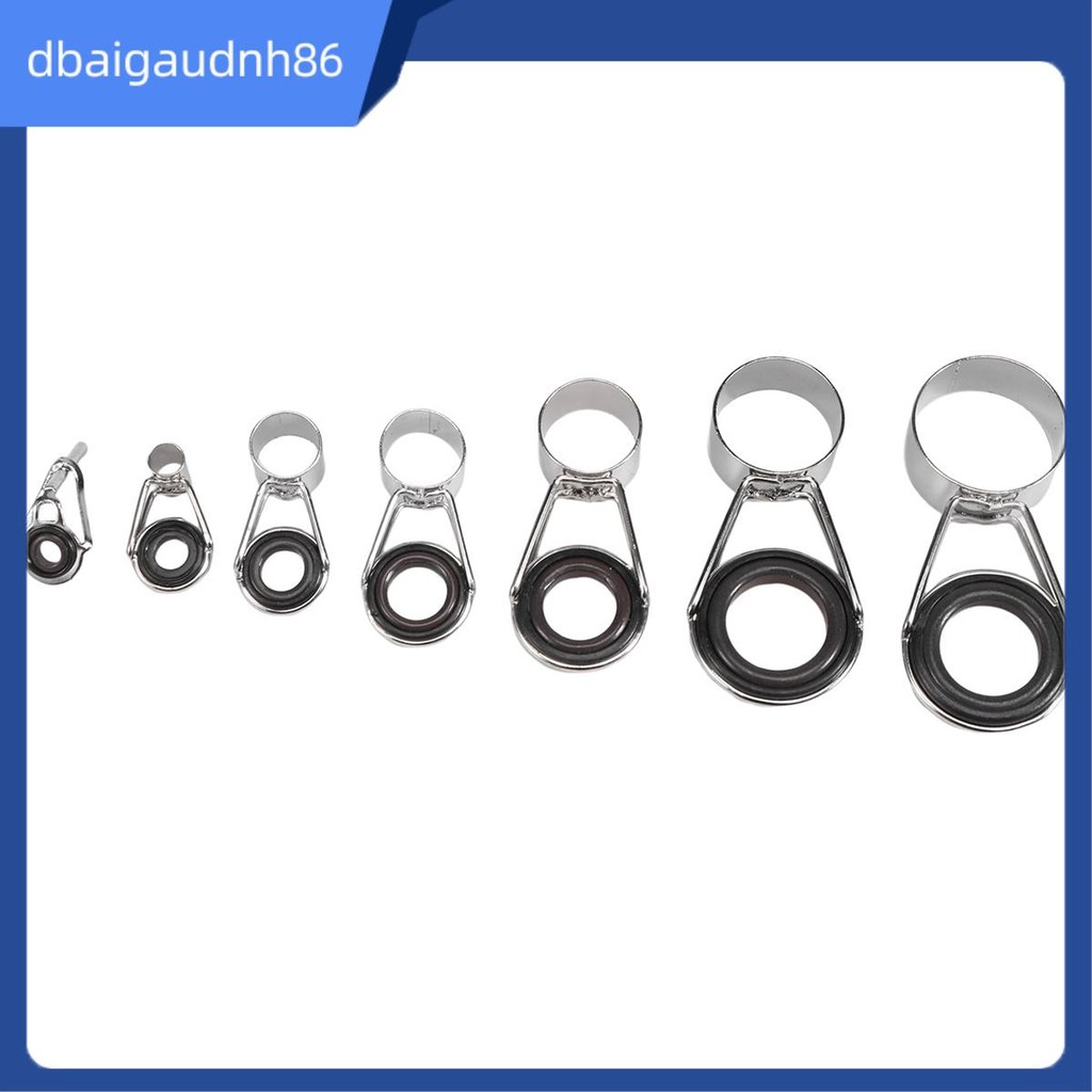 READY STOCK7Pcs Fishing Rod Guides Tip 7 ขนาด Telescopic Tip Repair Kit ...