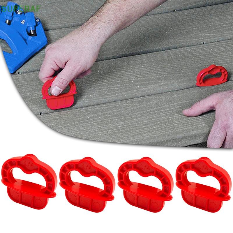 SUPERAF 4/12 Pcs สีแดง Deck Board Spacer แหวน Decking Board Spacers ...
