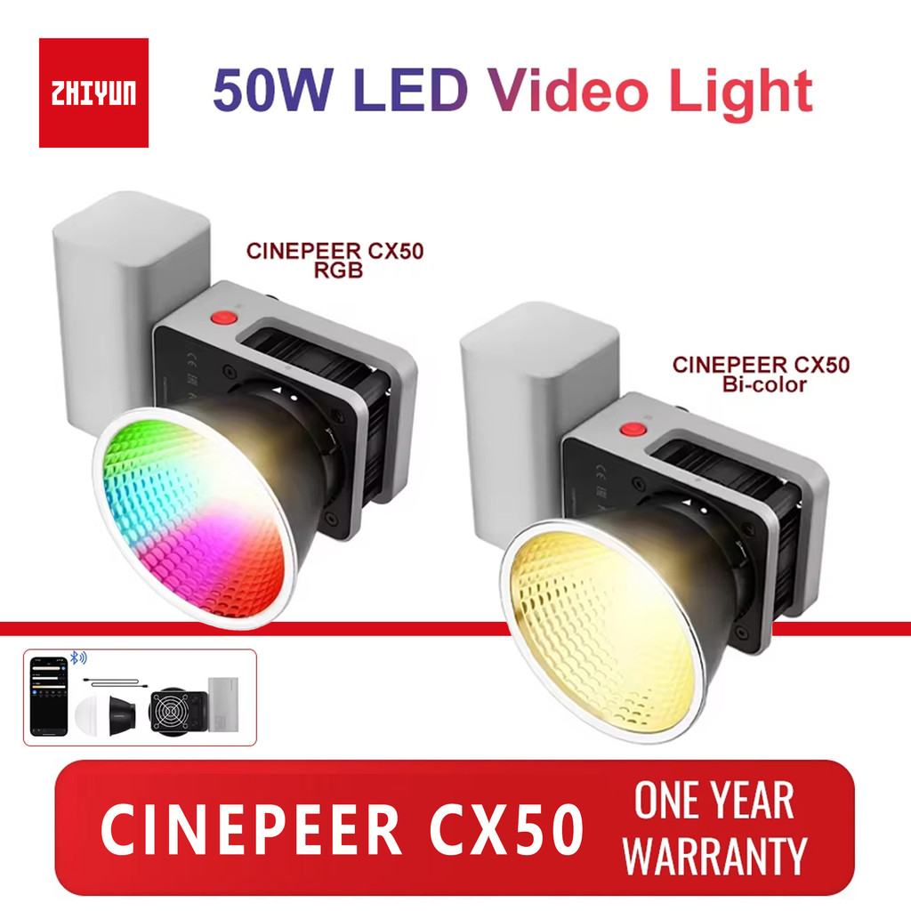 ZHIYUN CINEPEER CX50 / CX50 RGB 50W 2700-6500K COB LED Video Light ...