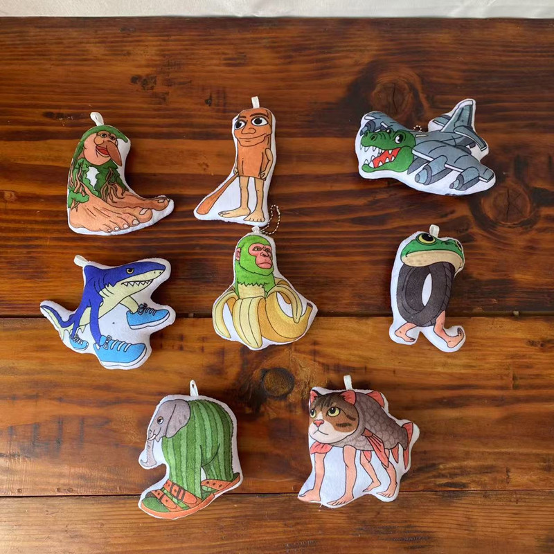 SQ1 อิตาเลี่ยน Brainrot จี้ Tung Tung Sahur ตุ๊กตาตุ๊กตา Trulimero ...