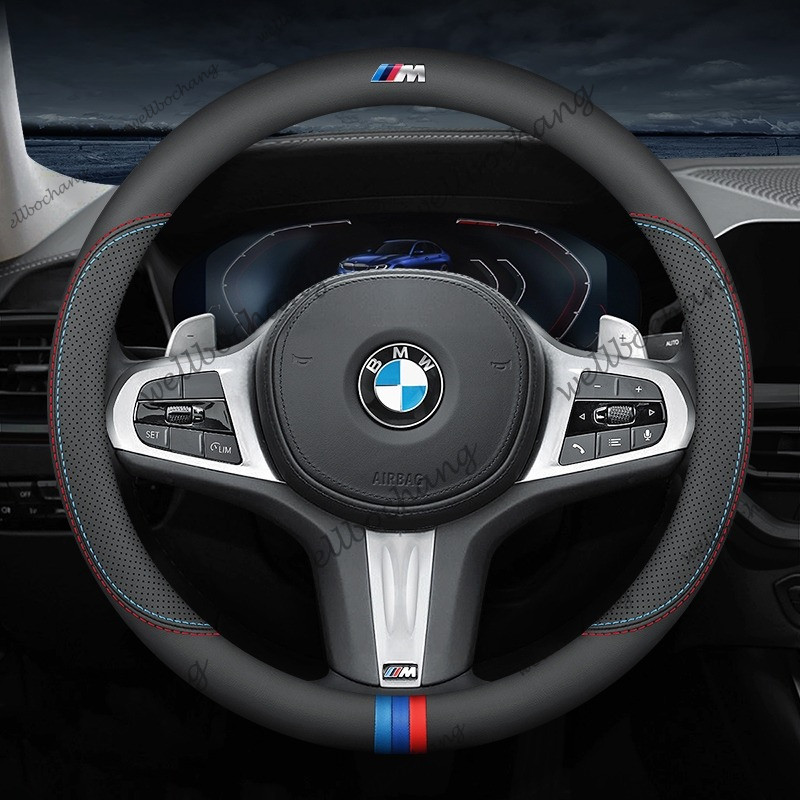 สําหรับ BMW M หนังไมโครไฟเบอร์พวงมาลัยรถ Breathable พวงมาลัยรถพวงมาลัย ...