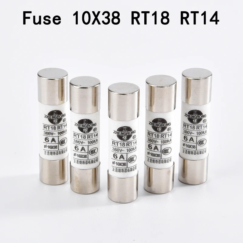 20pcs RO15 RT18 RT14 AC380V RT18-32X ฟิวส์ฐานฟิวส์ 10mm*38mm 1A 2A 3A ...