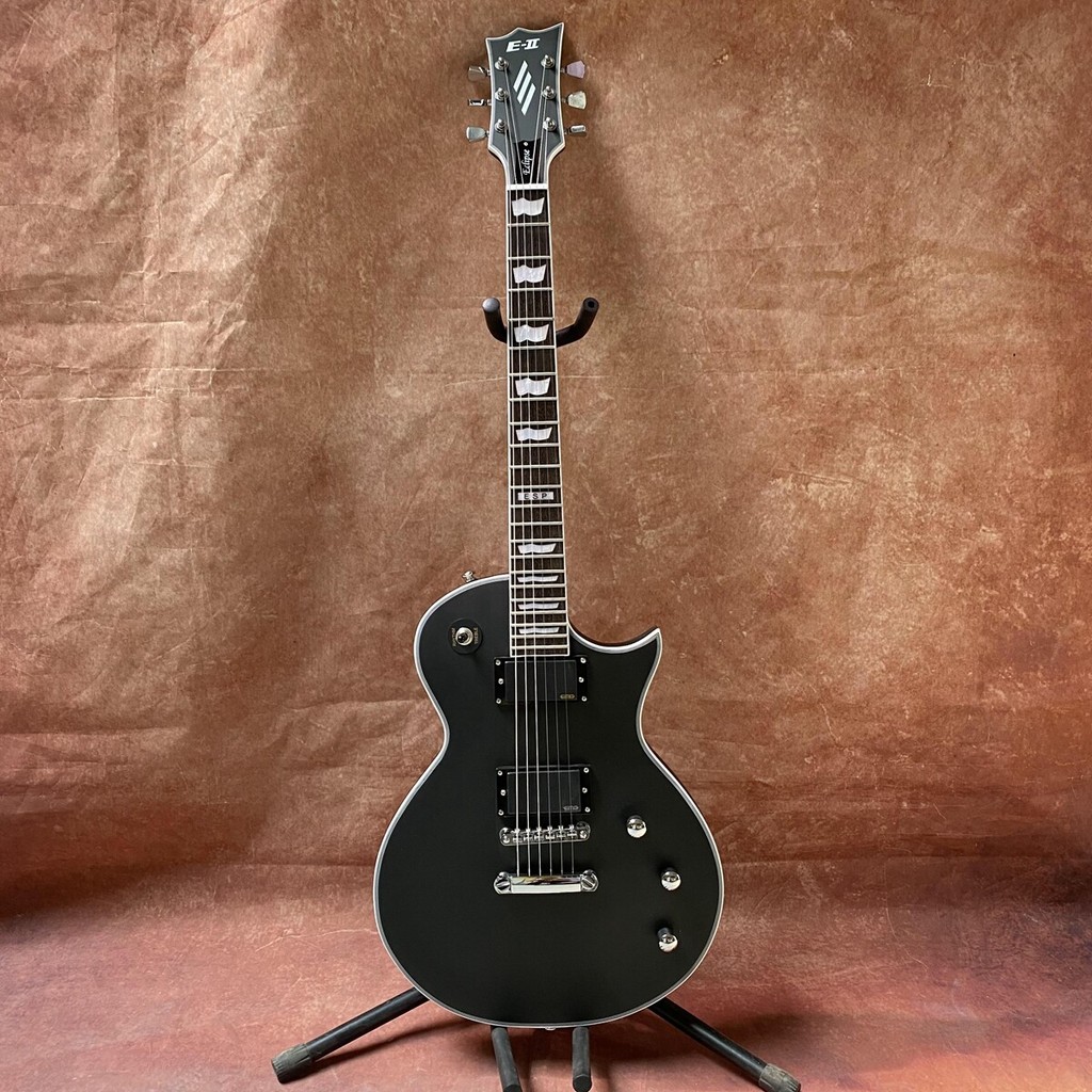 Esp E-II Eclipse รุ่นกีตาร์ไฟฟ้า EMG Active Pickups สีดําสีขาว Binding ...