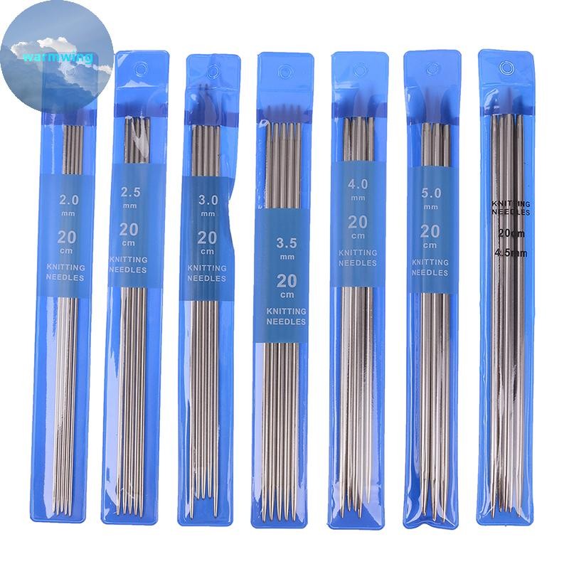 Warmwing 35 ชิ้น 20 เซนติเมตรตรงเข็มถักสแตนเลส DIY โครเชต์ตะขอเครื่องมือ TH | Shopee Thailand
