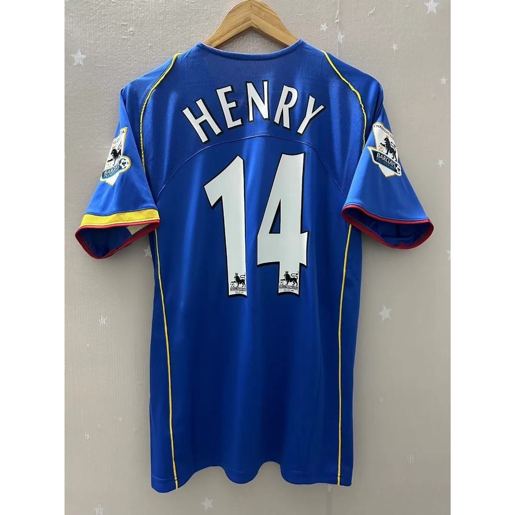 สไตล์ใหม่04-005 Arsenal Away HENRY BERGCAMP คุณภาพสูง Retro Football ...