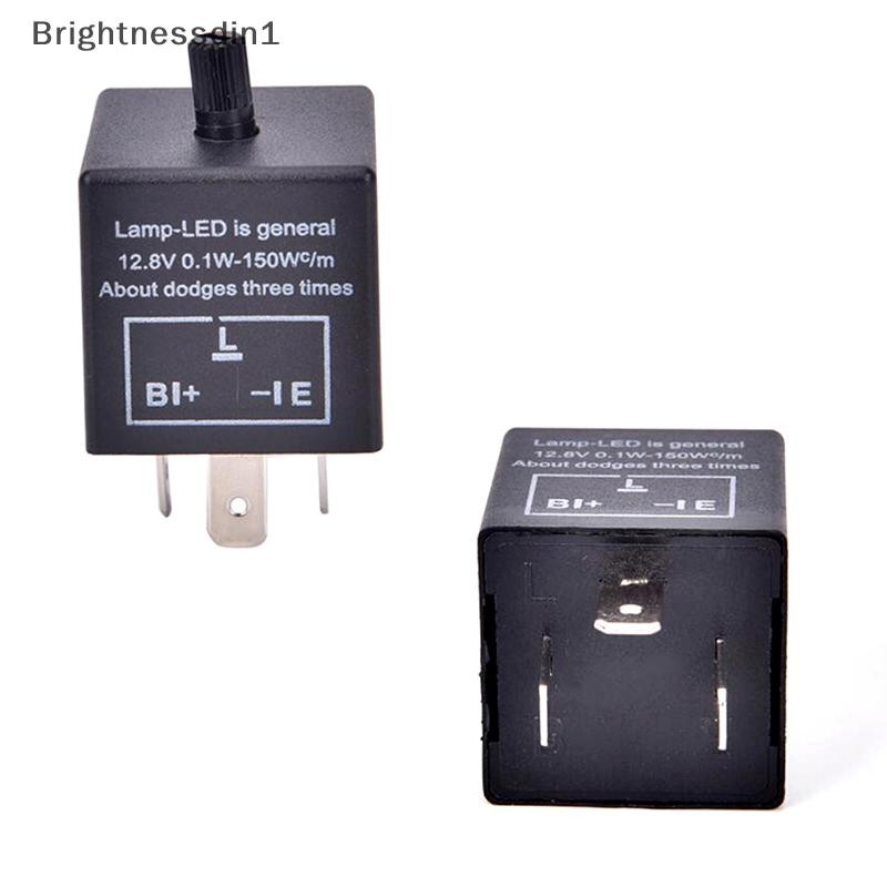 [Brightnessdin1] 12v 3-Pin LED รถแบบปรับได้ Flash Relay สําหรับไฟเลี้ยว ...