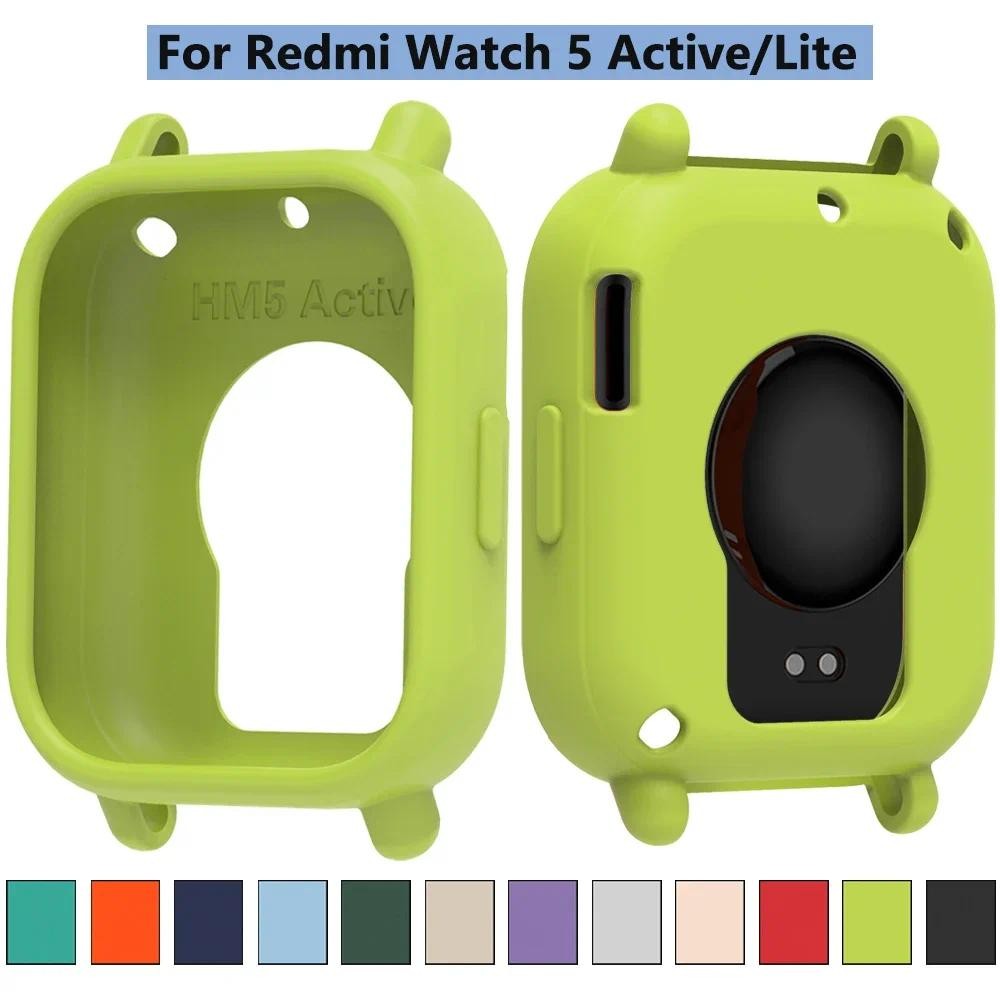 สําหรับ Redmi Watch 5 Active ฝาครอบซิลิโคนอ่อนนุ่มนาฬิกาตกแต่ง Hollow ...