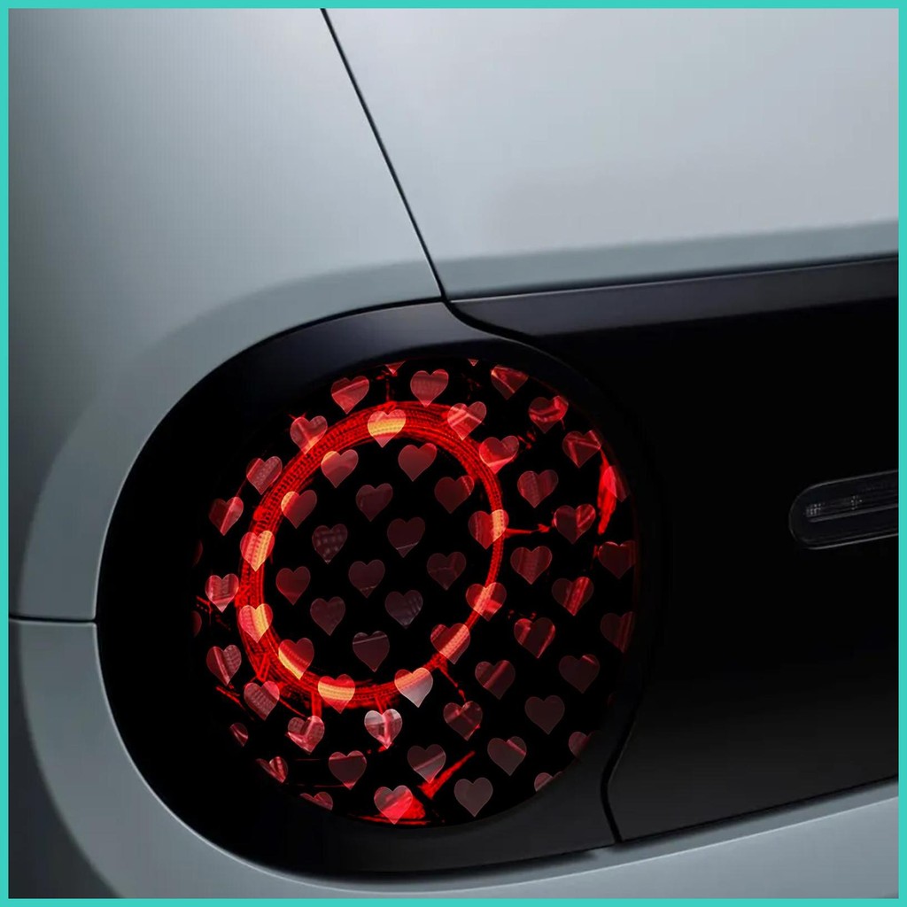 รถด้านหลังไฟเบรคสติกเกอร์น่ารักไฟท้ายสติกเกอร์รูปหัวใจ 18.9in X 11.8in ...