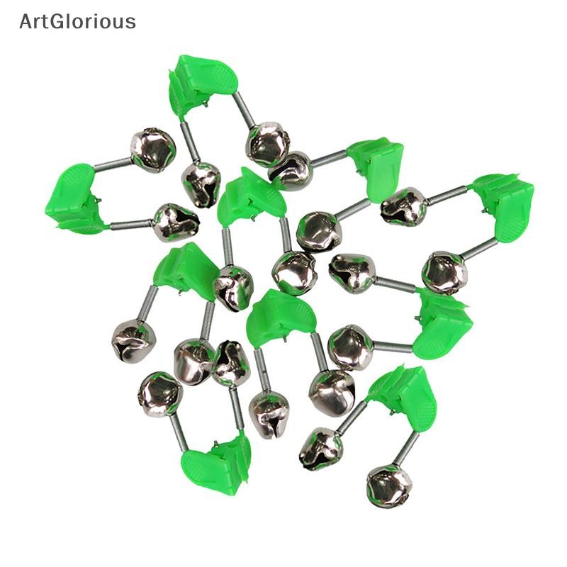 Art 10 ชิ้นตกปลากัด Al เบ็ดตกปลา Stalk Bells Clamp Tip เบ็ดตกปลา Bell ...