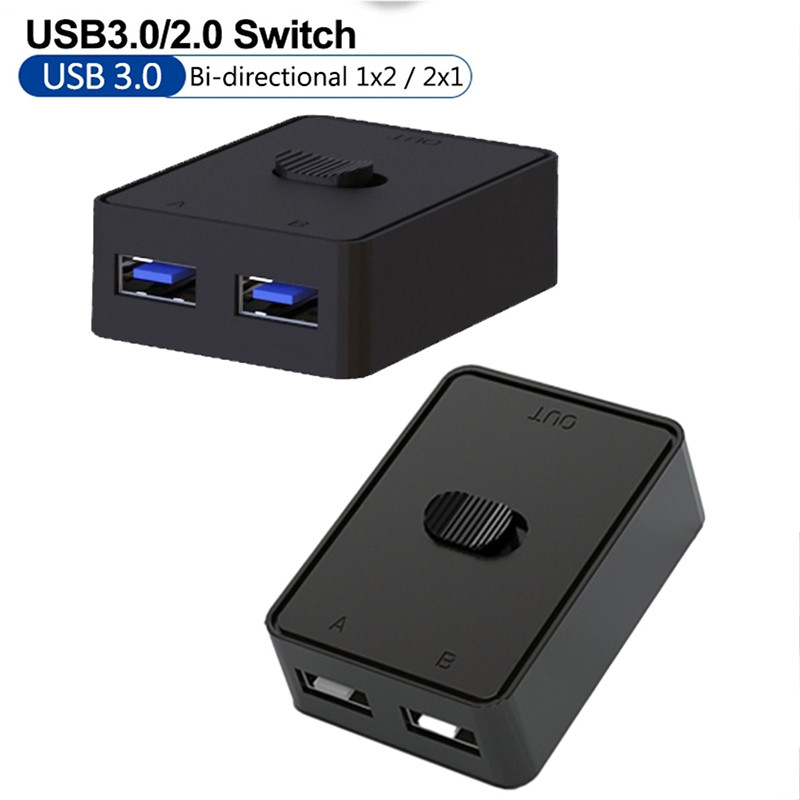 สวิตช์ USB3.0 Bi-Directional USB Switch2 in 1 Out / 1 in 2 Out USB ...