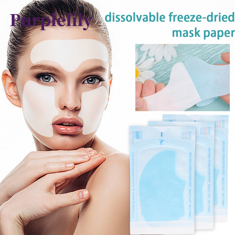 คอลลาเจนลดริ้วริ้วรอยกระดาษฟิล์ม - Dissolvable Freeze-dried Mask Face ...