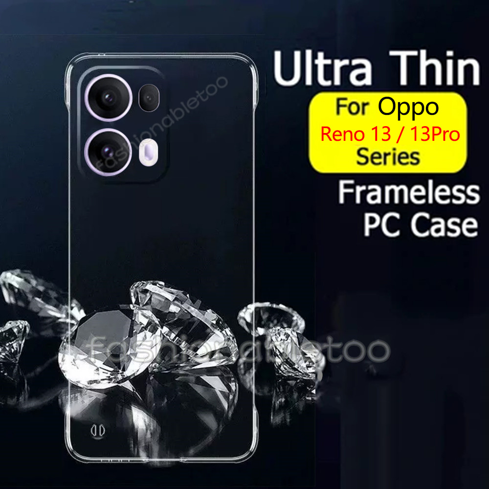 ปลอกสําหรับoppo Reno 13 pro 13pro 1 3 Reno13 pro Reno13pro Frameless Ultra Thinไม่มีกรอบสี่มุม ...