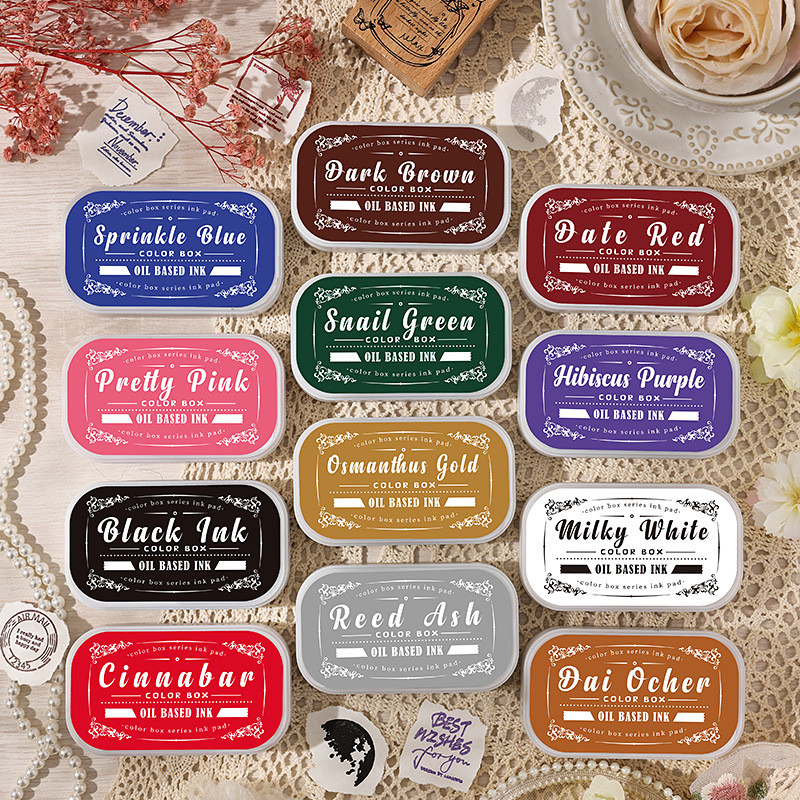 ไดลี่|กล่องสี High-Density Seal Ink Pad หมึกมัน Ink Pad Retro Ink Pad ...