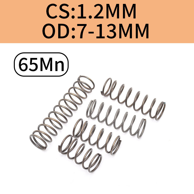 YHKJสปริงการบีบอัดสปริงสปริง 65Mn สปริงเหล็กอัดสปริง d1.2mm * OD7-13mm ...