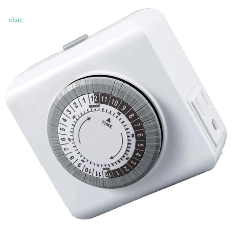 Char Timer Socket Indoor Mechanical Light Timer Utility Mini 24 Hour ...