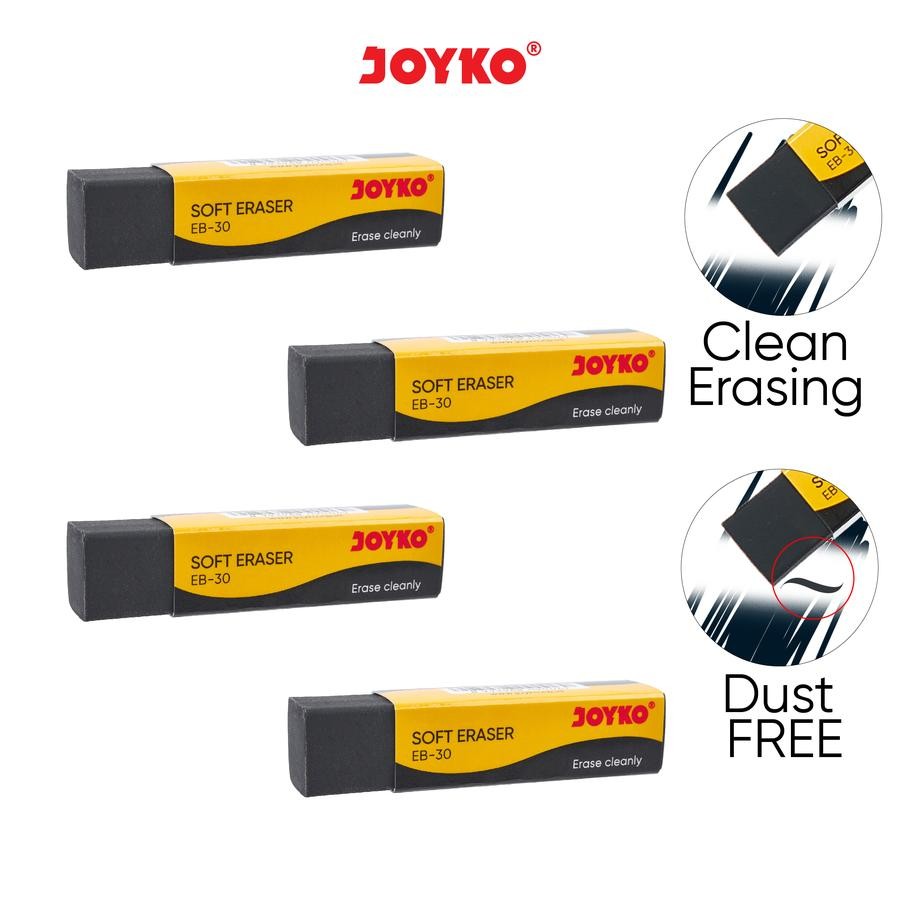 HITAM LARGE PENCIL ERASER / JOYKO EB-30 BLACK LARGE STEP ERASER (กล่อง ...