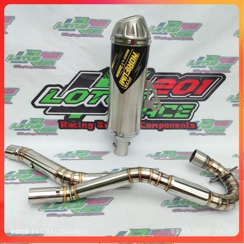 Ful stanlis Norifumi Rocket 4 ท่อไอเสีย MUFFLER PNP MOTOR XR150 XR200 ...