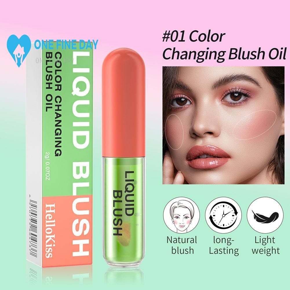 บลัชออนเปลี่ยนสีได้ Oil Brightening Liquid Blush Highlighter แต่งหน้า ...