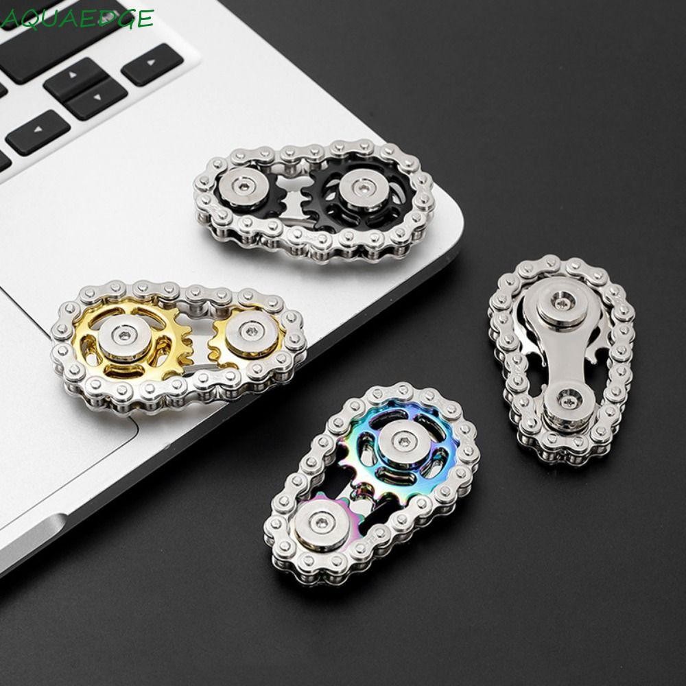 Aquaedge Fidget Spinner, Chains Gear Spinning Top Hand Spinner Chain ...