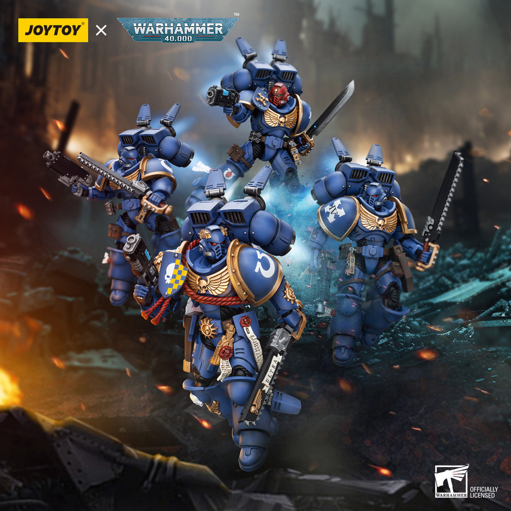 Joytoy Dark Source Warhammer 40K Extreme Warrior Jump Backpack Captain ...