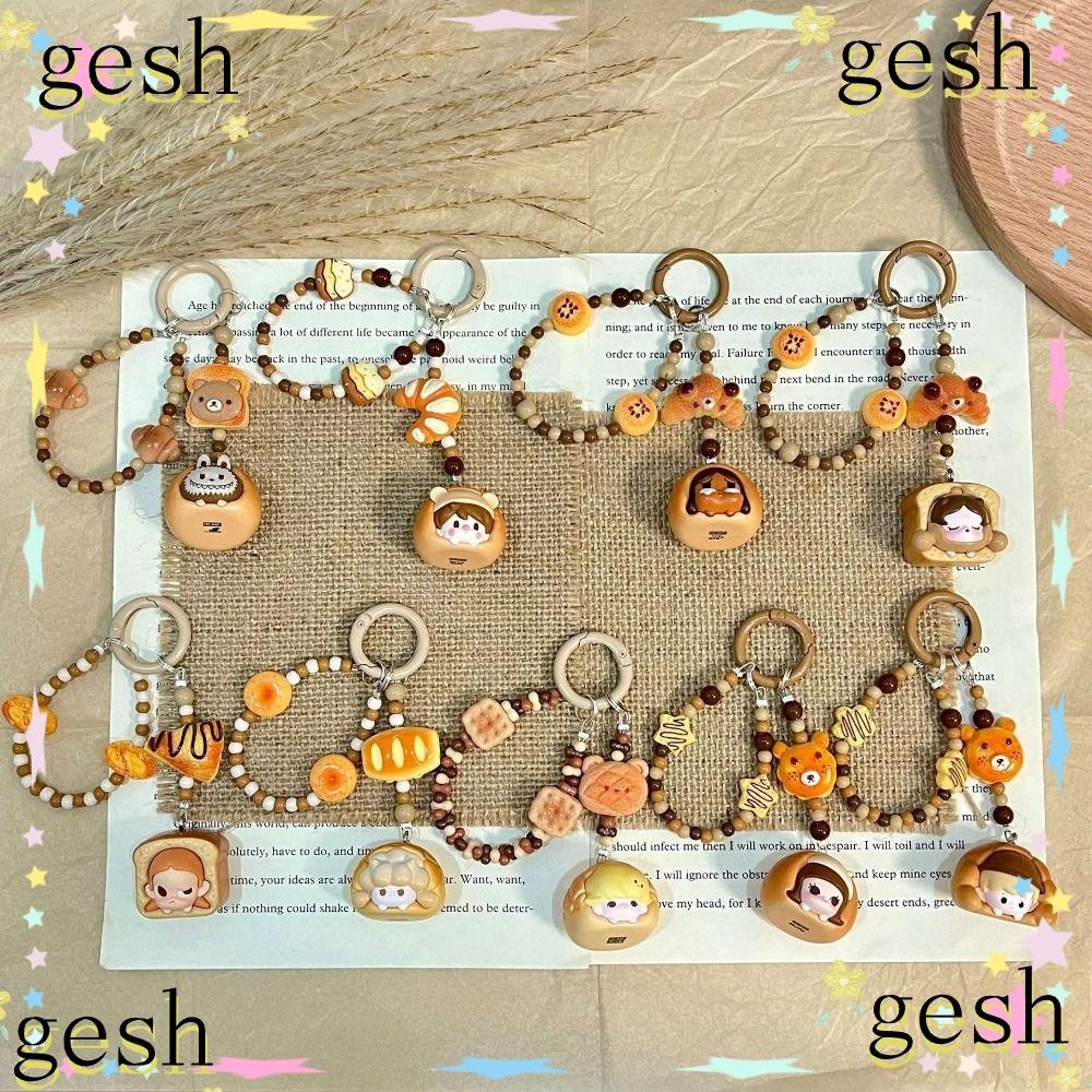 Gesh1 Labubu พวงกุญแจ, จี้กระเป๋า POPMART การ์ตูน, Pop Bean Baked Bread ...