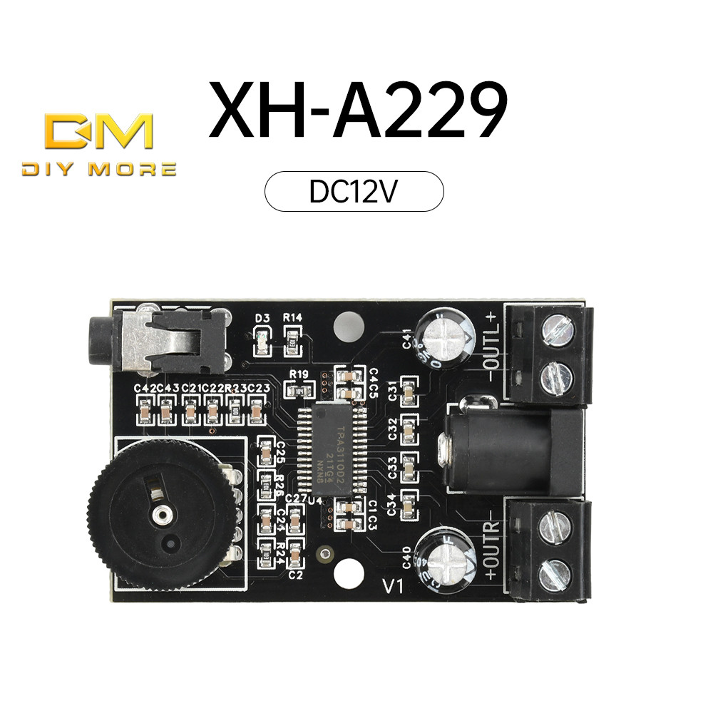Diymore XH-A229 TPA3110D2 DC12V Mini Digital Amplifier Board เครื่องขยายเสียง Dual Channel 15W ...