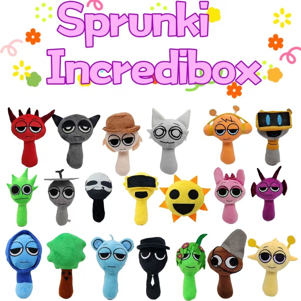 Sprunki Incredibox Plushie Venda สีเทา Oren Raddy ตุ๊กตาตุ๊กตาของเล่น ...