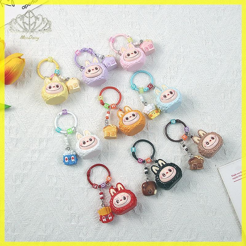 Daisy การ์ตูนน่ารัก Labubu ตุ๊กตาพวงกุญแจจี้แฟชั่นสร้างสรรค์กุญแจรถ ...