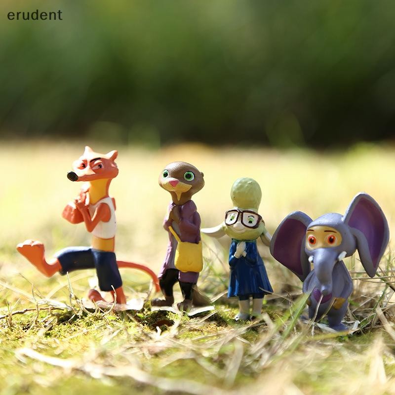 Erudent 12 ชิ้น/เซ็ต Zootopia สัตว์ Action Figure ของเล่นกระต่าย Judy ...