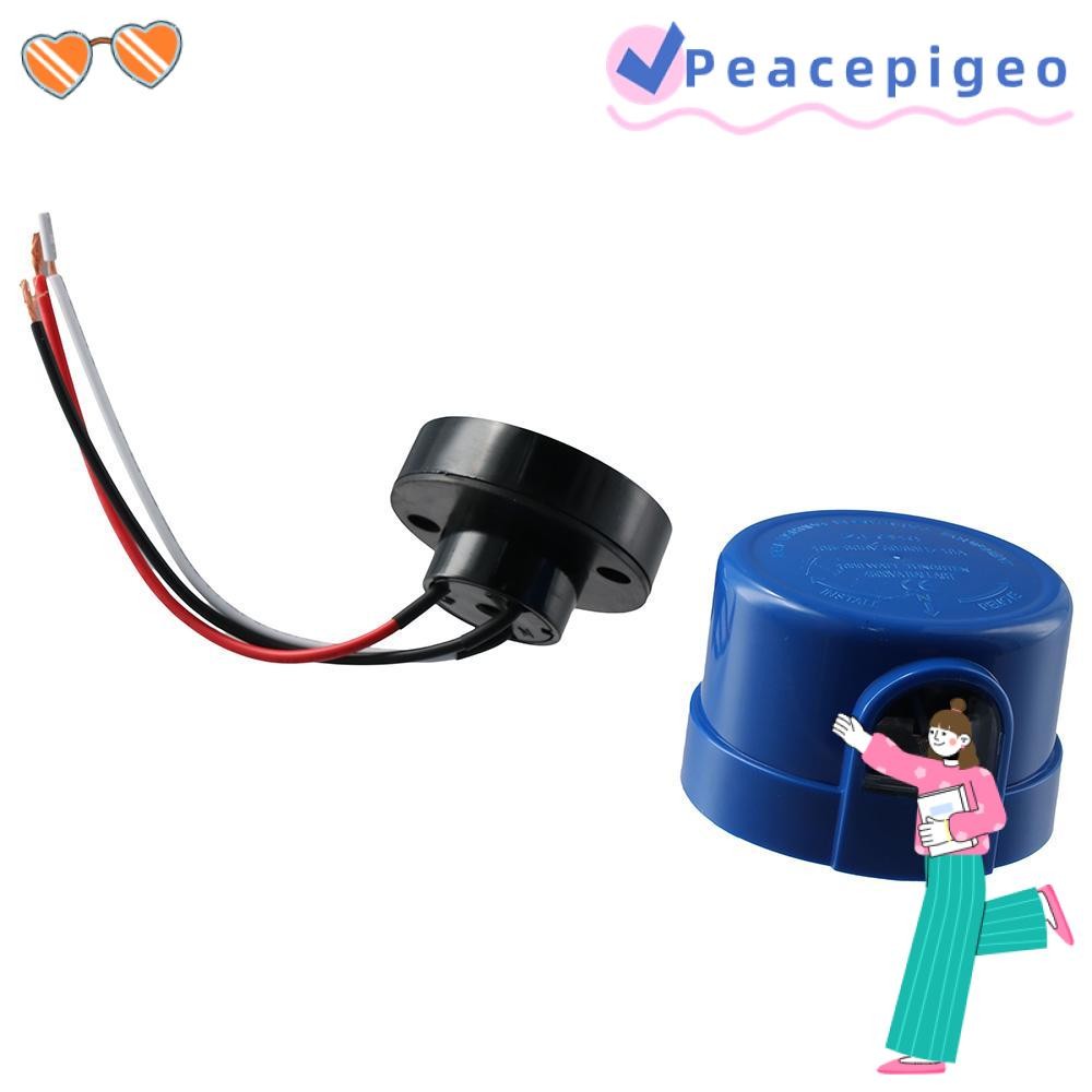 PEACEPIGEO สวิตช์ควบคุมแสงกลางแจ้ง, เซ็นเซอร์ตาแมว LPlighting ทองแดงทั้งหมดพร้อมฐาน, เซ็นเซอร์ ...