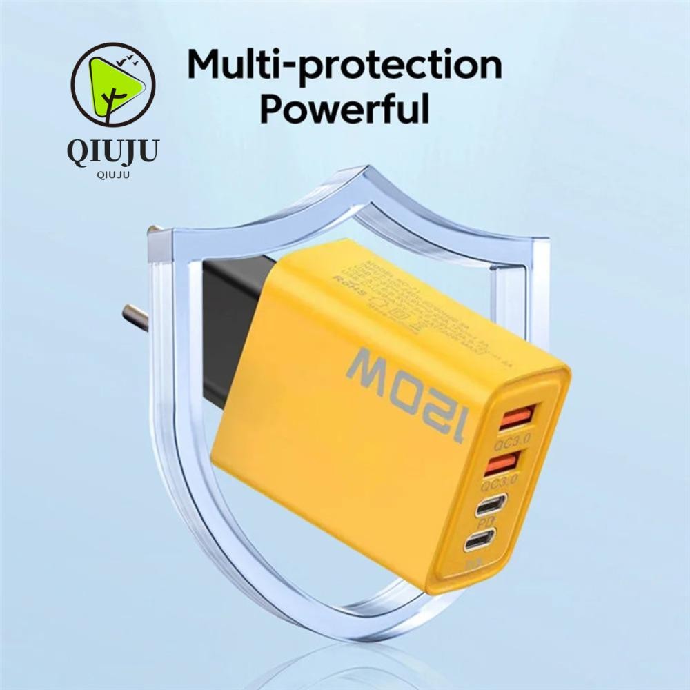 เครื่องชาร์จมือถือ QIJU, อะแดปเตอร์หลายพอร์ต USB 2A 12W 2 Type-C Multi-interface EU Plug/US Plug ...