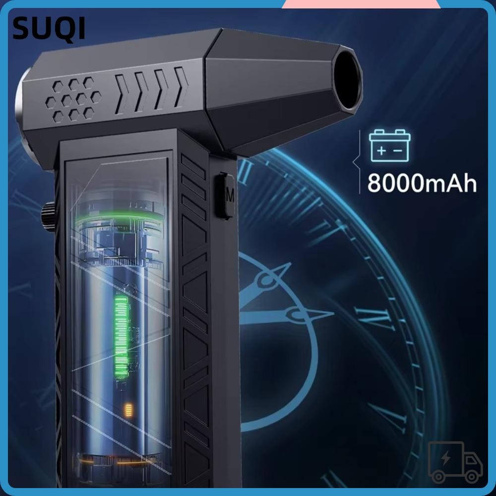 SUQI พัดลมรุนแรง ปรับความเร็วได้ ลมแรง พัดลมเทอร์โบ, 300000RPM Type-C ...