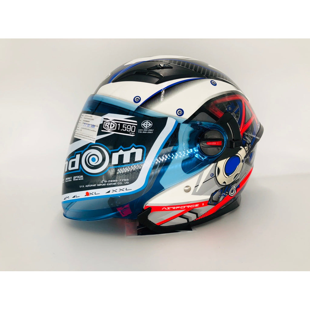 หมวกกันน็อค RANDOM HELMET Air Force - Vidvid Engintech ขาวมุก | Shopee ...