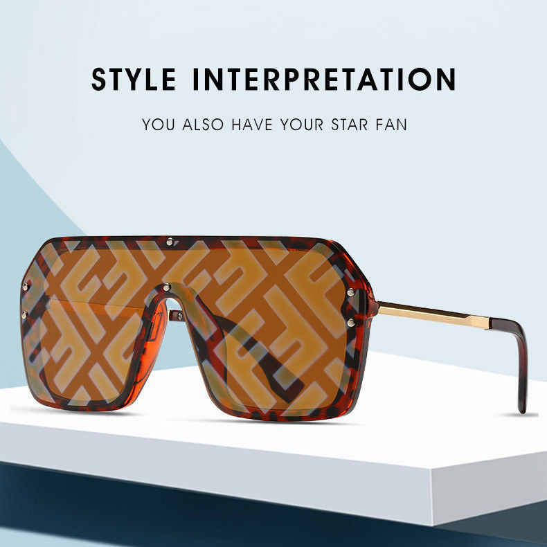 Ff 2024 แฟชั่นกรอบใหญ่ผู้ชายแว่นตากันลมไร้กรอบ FSOO | Shopee Thailand