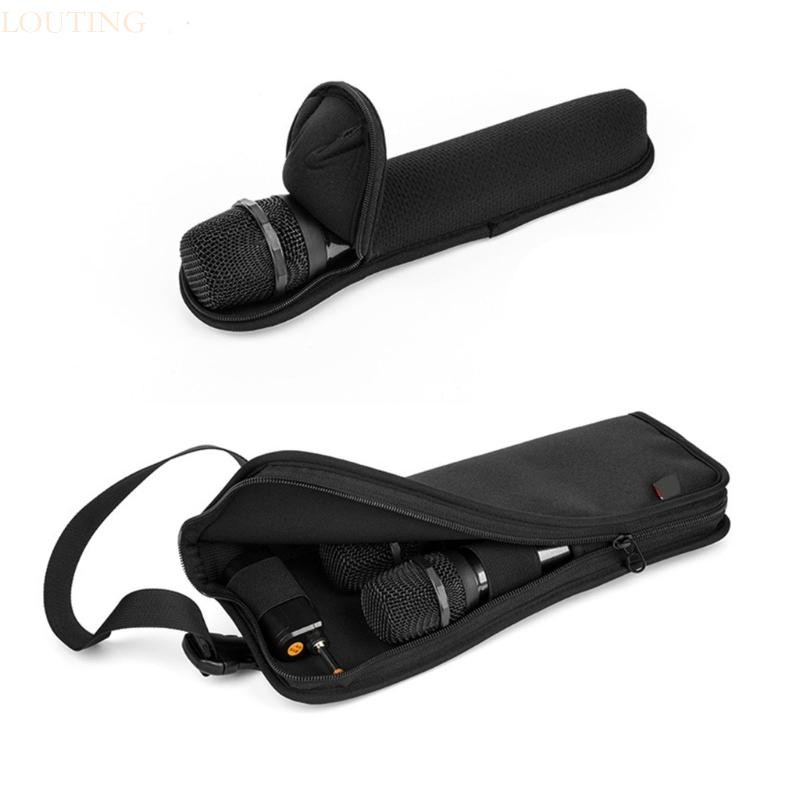 Louting กระเป๋าใส่ไมโครโฟนสีดําช่วยให้ไมโครโฟนของคุณปลอดภัยและจัด ...