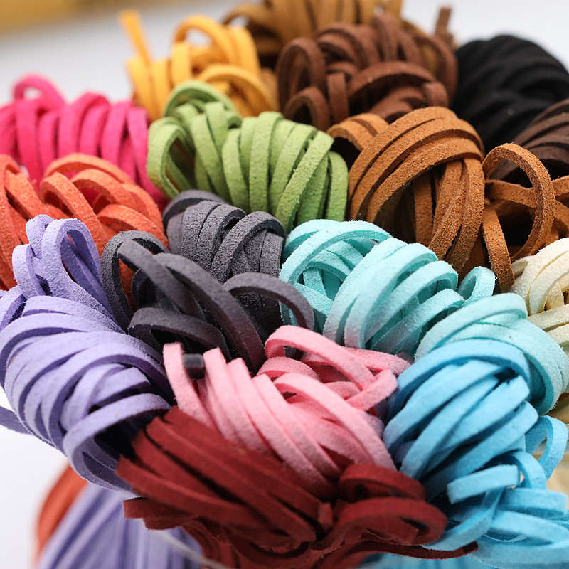 1m 3 มม.หนังนิ่มหนังสาน String DIY ด้ายสร้อยข้อมือเครื่องประดับทํา ...