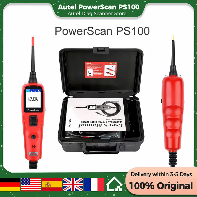 ชุดเครื่องมือวิเคราะห์ระบบไฟฟ้า Autel PowerScan PS100 เครื่องทดสอบวงจร ...