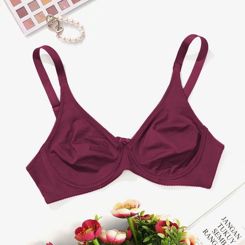 Xiushiren ผู้หญิง Plus ขนาด Bra แบบมีสาย Unlined บาง Breathable ชุดชั้นในชุดชั้นใน 85C 90C 95C ...