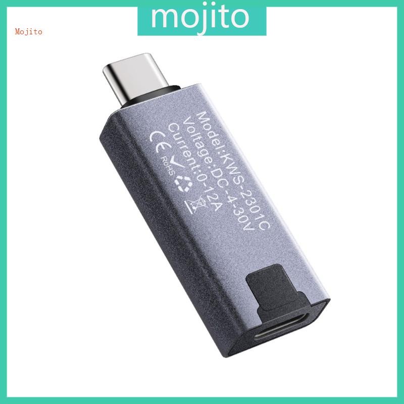 Mojito KOWSI USB C Meter เครื่องทดสอบกระแสไฟฟ้าแรงดันไฟฟ้า USB Checker ชาร์จเครื่องตรวจจับ ...