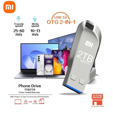 Xiaomi OTG 3N1 Micro USB 3.0 Flash Drive 1TB 2TB Pendrive Para Android ...