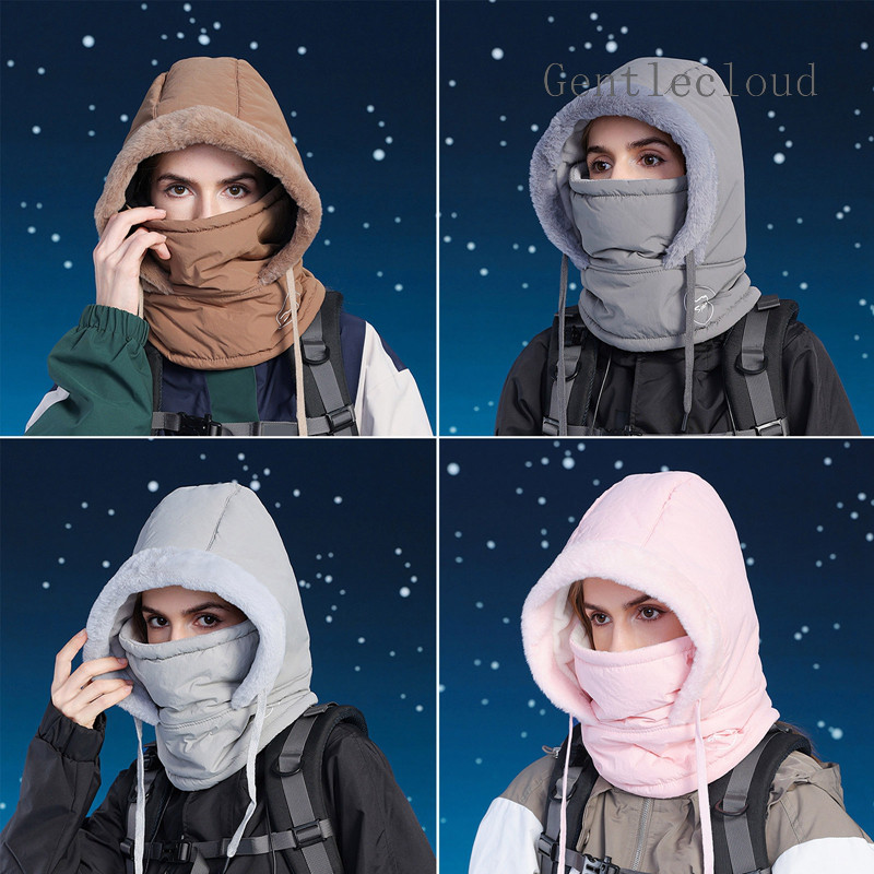 Gc Plush Warm Thickned Beanies หมวกกลางแจ้ง Windproof Face Mask คออุ่น ...
