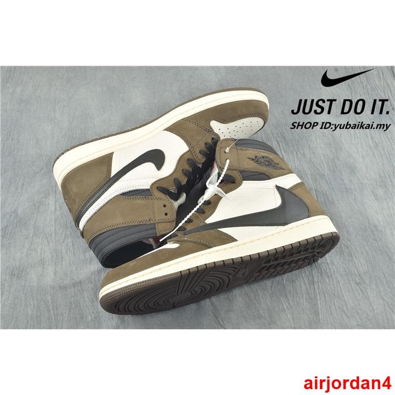 Yu22930 2022 ใหม่N8866k air jordan 1 hello og x travis scott aj1 แฟชั่น ...