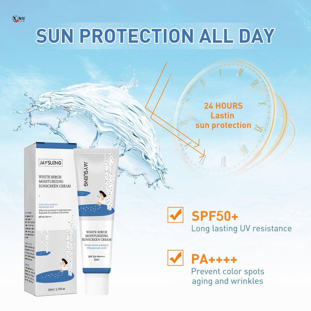 Uv Protection Facial Body Sunscreen Antioxidant ป้องกัน Sunburn SPF50 ...